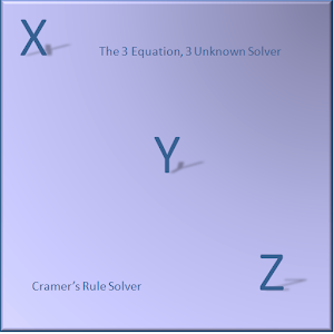 3 Equation, 3 Unknown Solver - Latest version 3.0 for Android App Tools