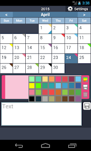 Calendar with colors – Calendar month view.Calendar with reminder.Color ...