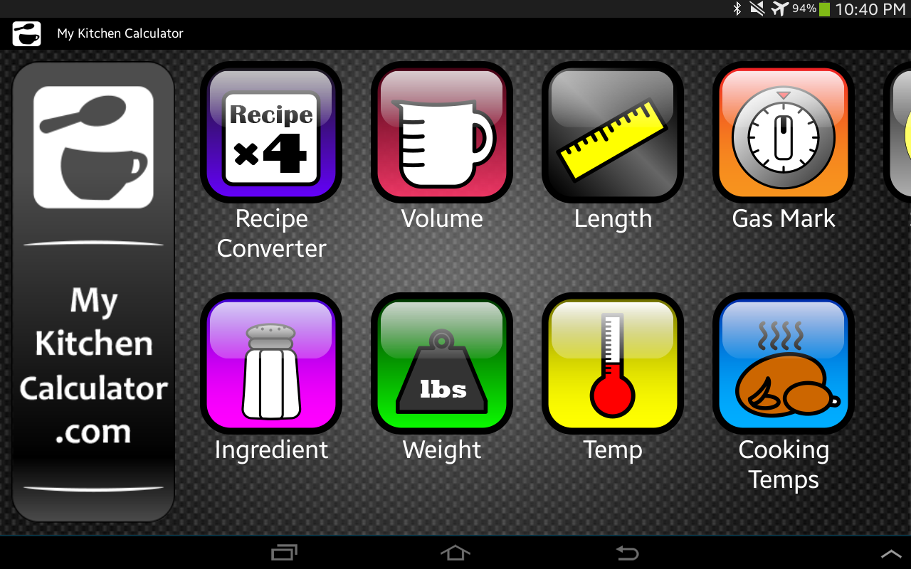 Kitchen Calculator (Converter) - Android Apps on Google Play
