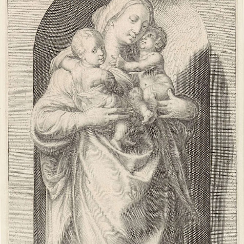Liefde (Caritas), Jacob Matham, after Hendrick Goltzius, 1593 - Rijksmuseum