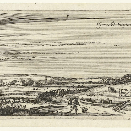 Landschap met galgenveld bij Haarlem, Esaias van de Velde, 1645 ...