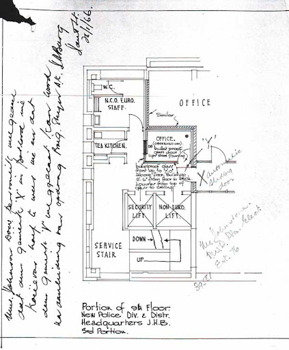 Floorplan of a portion of the 9th floor, John Vorster Square — Google ...