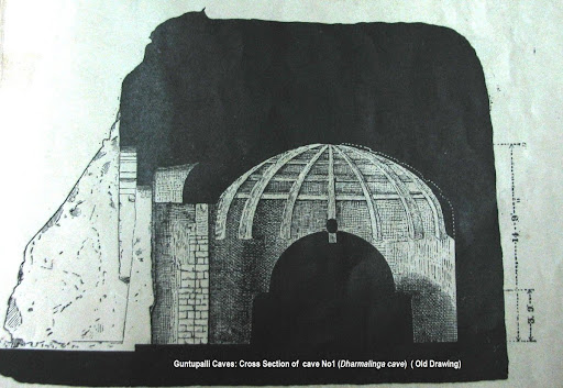 Cross-section of Cave No. 1 of the Guntupalli Caves — Google Arts & Culture
