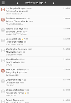 「MLB Baseball Schedule & Scores」 - Androidアプリ | APPLION
