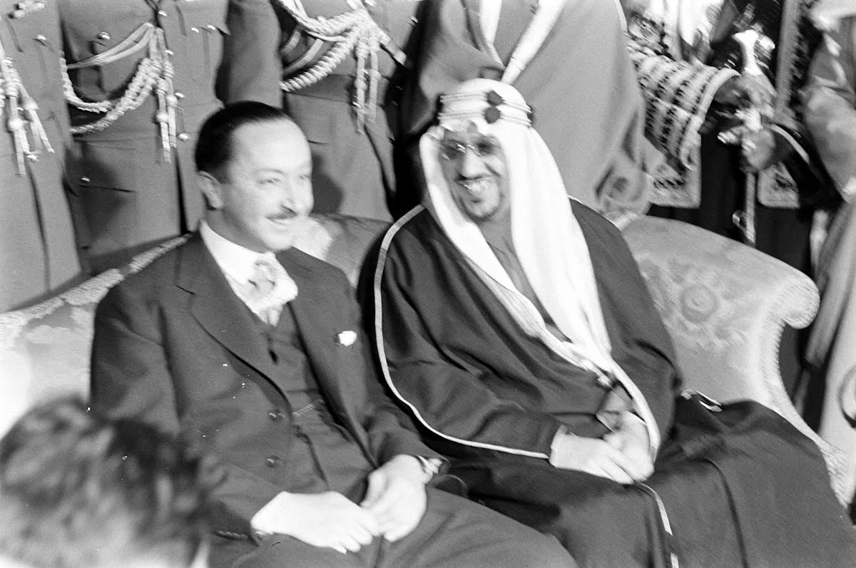 King Saud With Crown Prince Emir Abdul Ilah Of Iraq - Edward Clark ...