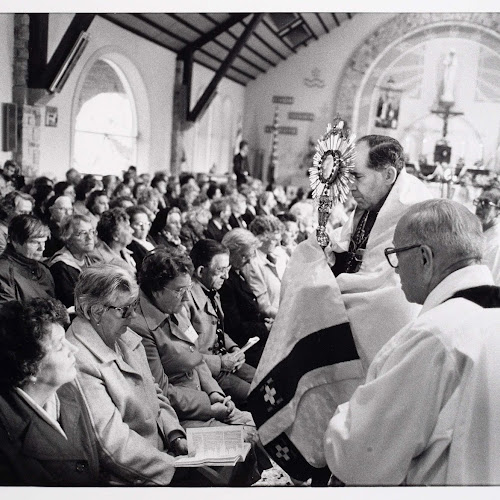 Mgr. Castermans zegent gelovigen, Oscar van Alphen, 1982 - Rijksmuseum