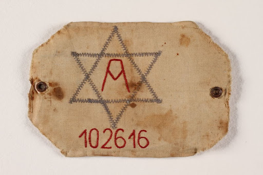 Arbeitsjude [Jewish worker] armband number 102616 worn in the Boryslaw ...