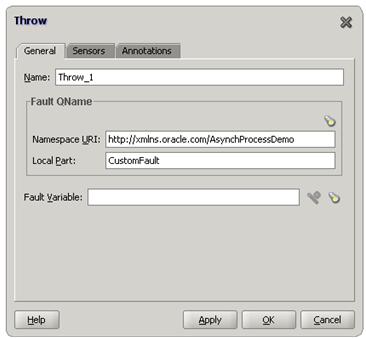 The Oracle Wizard: Custom Faults in BPEL