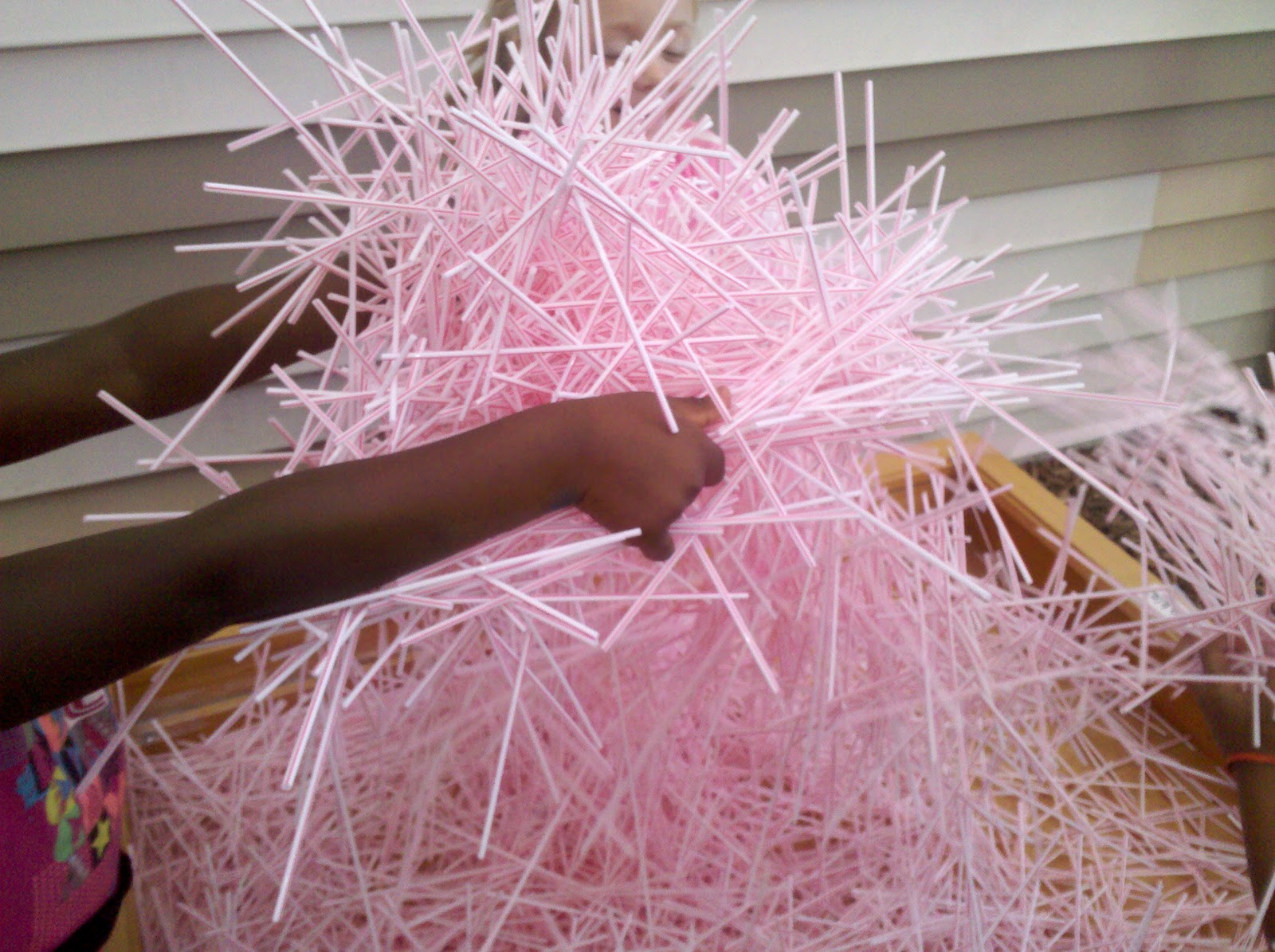 little preschool on the prairie: straw sculpture
