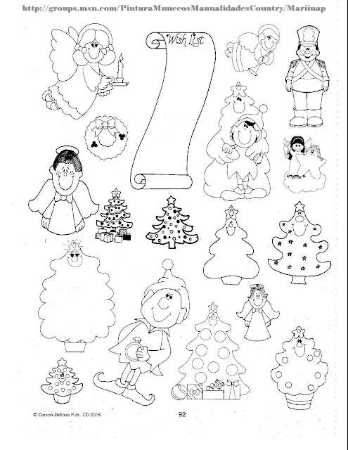 NAVIDAD LAMINAS PARA PINTAR DE NAVIDAD