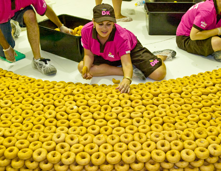 Pratap Singh: World's largest Donut made with Donuts...