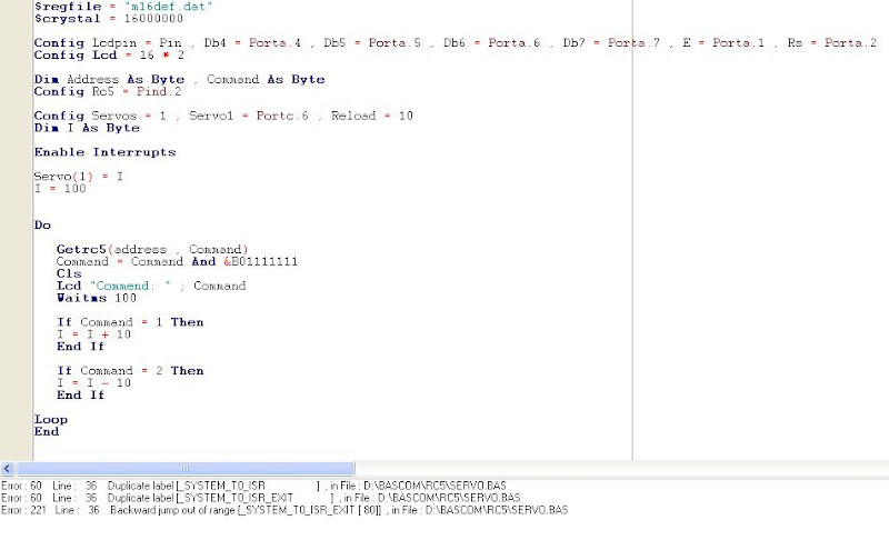 Konflikt RC5 i Servo na ATmega w Bascom - jak to rozwiązać?