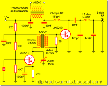 Radio Circuits Blog: Crystal controlled AM transmitter