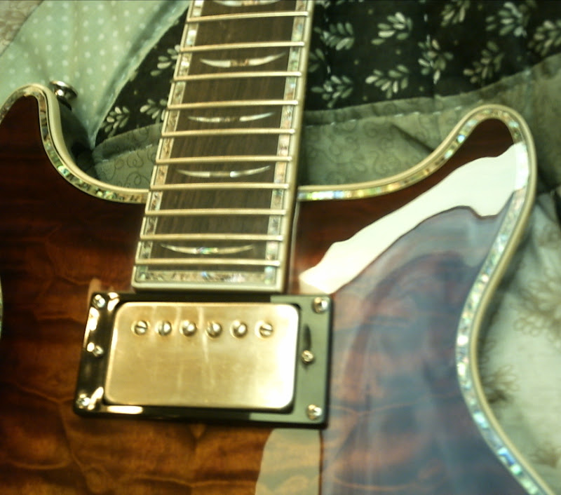 Brownsville LP DC copy 25.5" quilted top,very ornate inlay,with ...