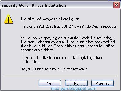 Install Bluetooth Driver di Windows XP dan Vista BCM2045A