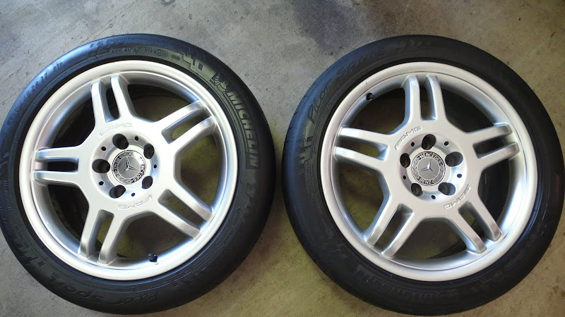 FS (4) 17" AMG Monoblock Type II Wheels w/ Michelin Pilot SX MXX3 ...