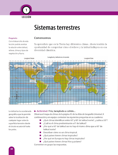 Geografìa, Sexto Grado: Sistemas terrestres