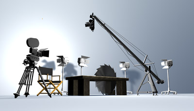 Putting on a Musical - HCP's Mack And Mabel July 2010: 3D Film set props