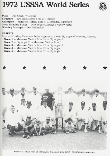 1972 USSSA Major World Series - www.softballcenter.comwww ...