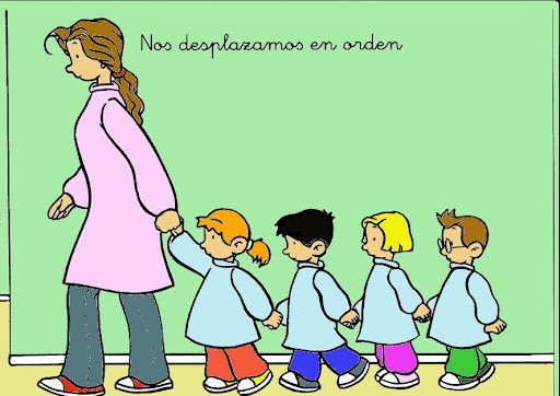 Niños haciendo fila para colorear - Imagui