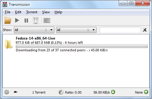 Unofficial Transmission Bittorrent Client for Windows
