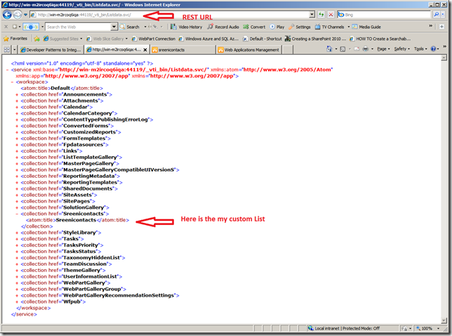 Bytes Matters Accessing Sharepoint 2010 Lists Using Restful Service