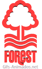 gif animado do Nottingham Forest de futebol escudo 03 girando em 3D