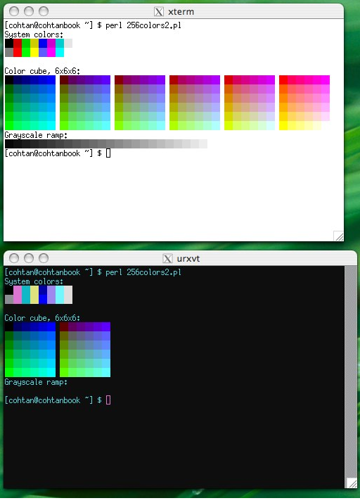 cohtan blog: 軽量端末urxvtの256色化とvim colorの設定