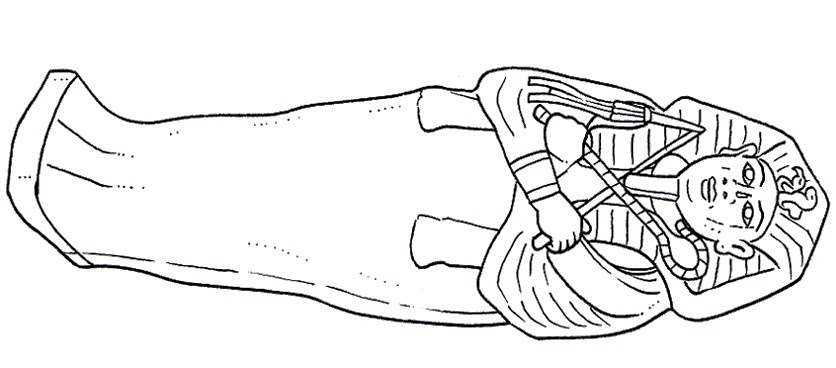 Tutankamon's Egyptian sarcophagus - coloring pages | Coloring Pages