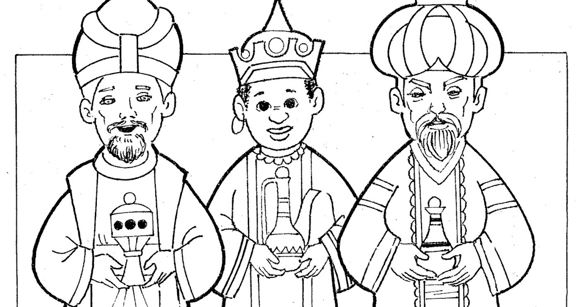 Pinto Dibujos: Melchor, Gaspar y Baltazar para Imprimir