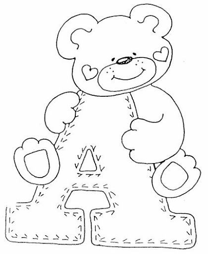 Osos con letras para dibujar - Imagui