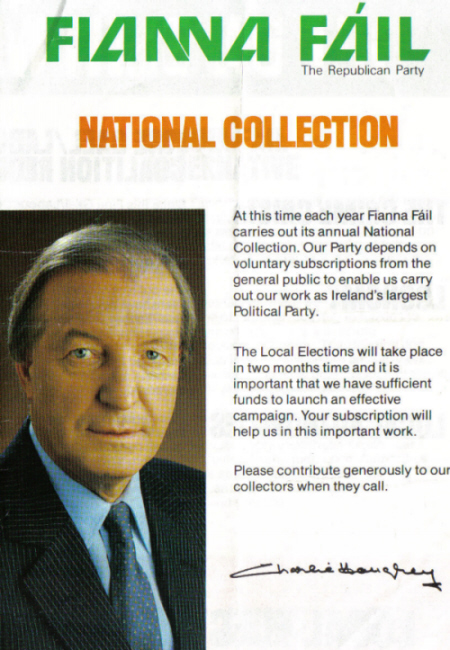 Fianna Fail National Collection 1985. | Irish Election Literature