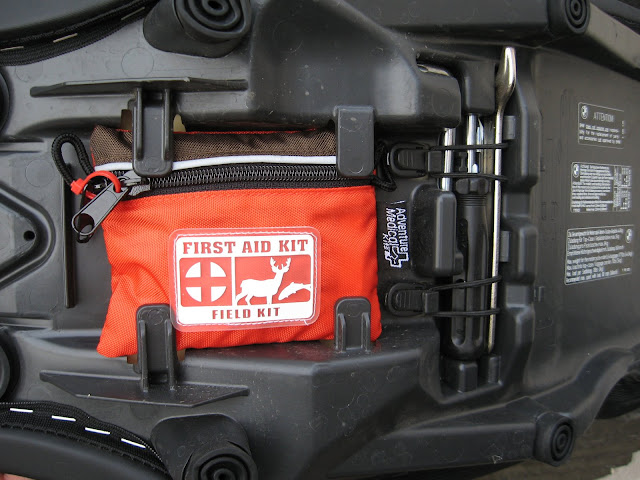 What fits in F800GS first-aid spot under seat? | Adventure Rider