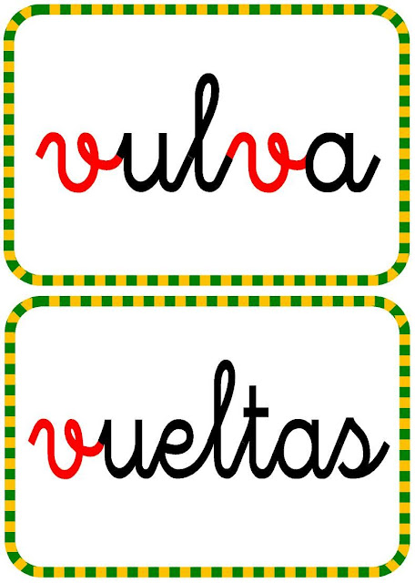 FICHAS PALABRAS CON V