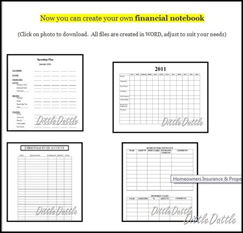Financial Notebook Printable | betweenn
