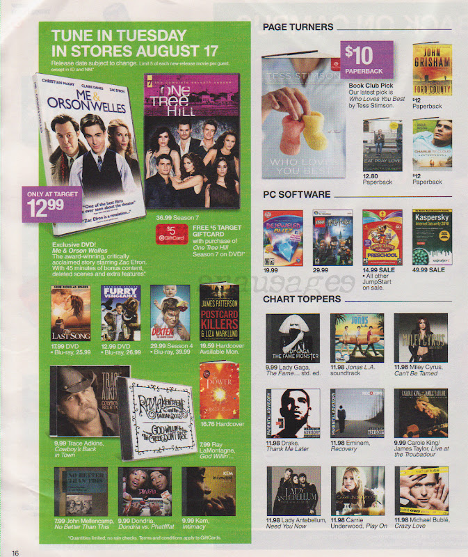 Target Media Prices (August 15 - 21, 2010) - DVD Talk Forum