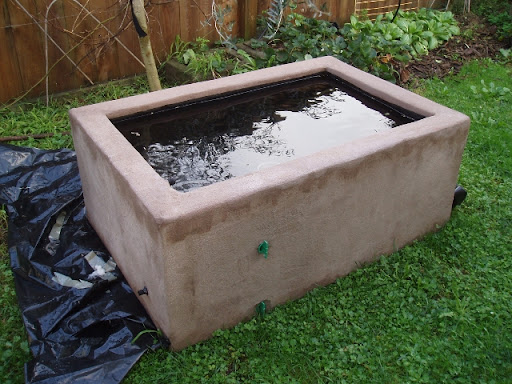 Portable plastered polystyrene pond projects | AquariaCentral.com