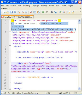 Add Compressed External CSS Blogger Template - CSS