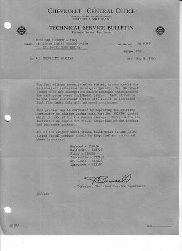 1963 Service Bulletins - The 1947 - Present Chevrolet & GMC Truck ...