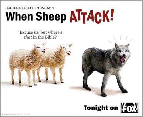 Wolf Attacking Sheep