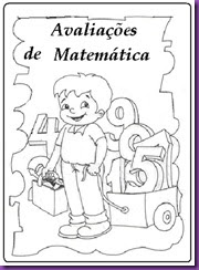ALEGRIA DO SABER: Capa de prova de matemática - menino