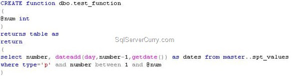 Sql Server Return Multiple Values From A Function