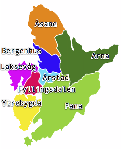 Arkitekturvandring i Bergen: Bydeler