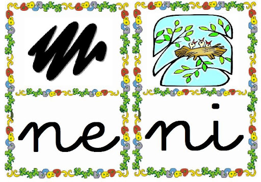 TARJETAS INFANTILES CON SILABAS Y DIBUJOS