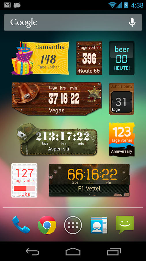 Tageszähler Countdown, Applikation für Countdown – Android-Apps auf Google Play