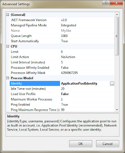 selfelected: Login failed for user 'IIS APPPOOL\DefaultAppPool'.