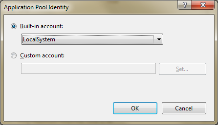 selfelected: Login failed for user 'IIS APPPOOL\DefaultAppPool'.