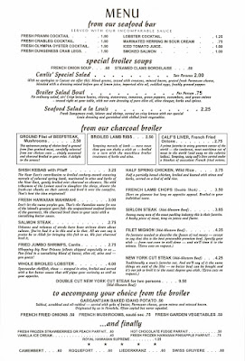 Canlis menus: the (treasure) hunt’s still on, for 1950s prices | The ...