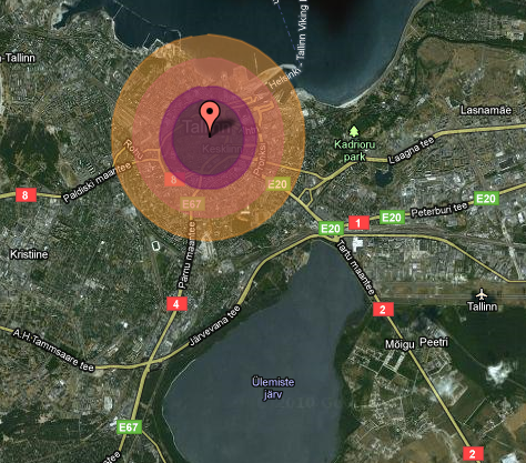 Tallinn Maps: Nuclear Blast on Google Maps
