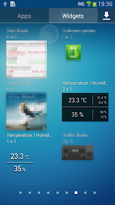 Temperature / Humidity Widget – Displays the current ambient ...